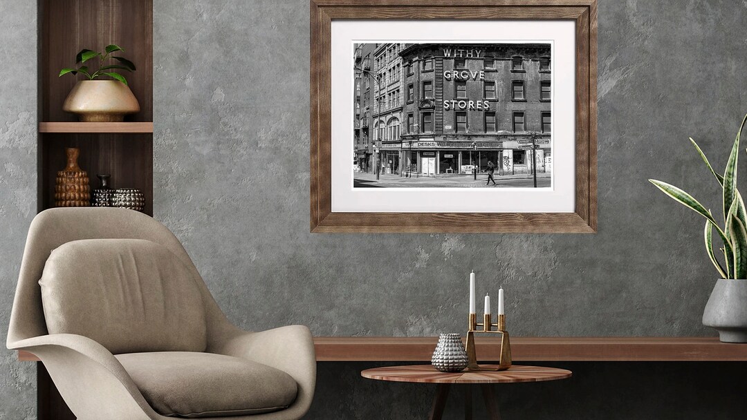 Manchester Print | Vintage Withy Grove Store Print | Classic Monochrome ...