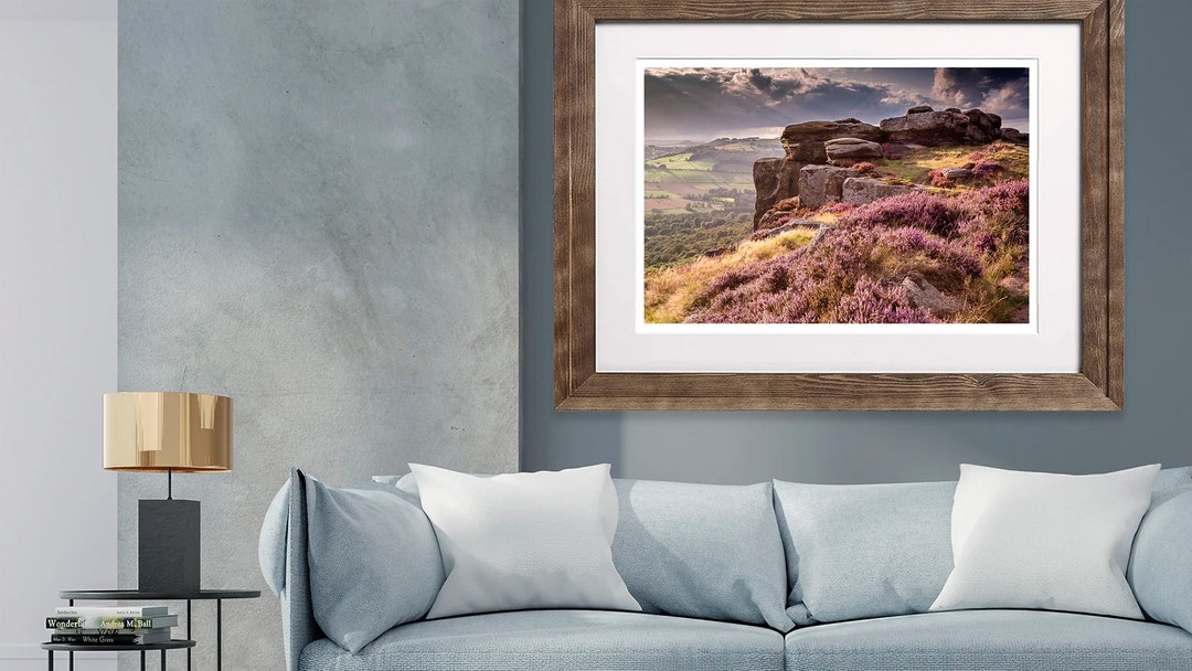 Curbar Edge Landscape Print Peak District Print Castleton Derbyshire ...