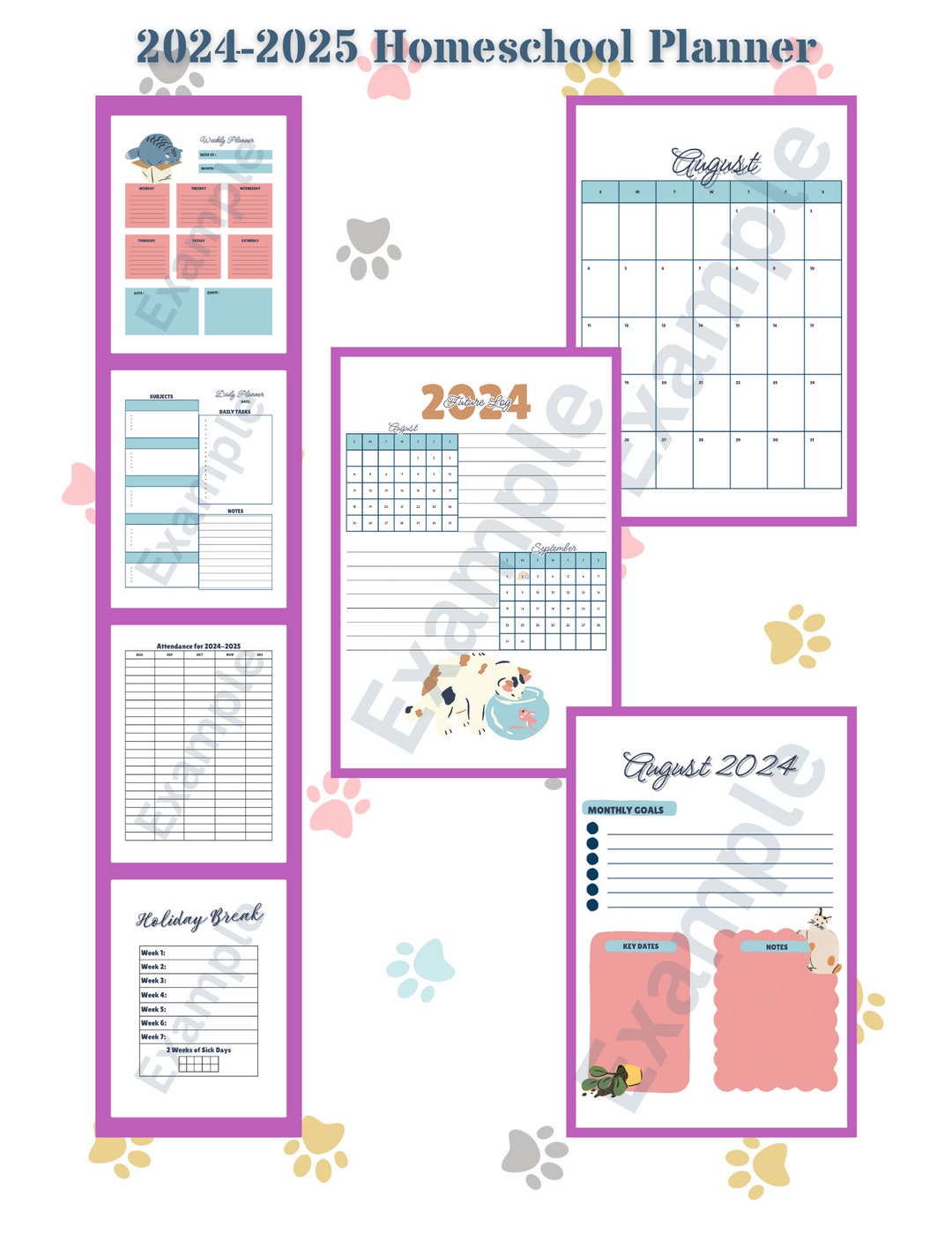 2024-2025 Homeschool Planner - Etsy
