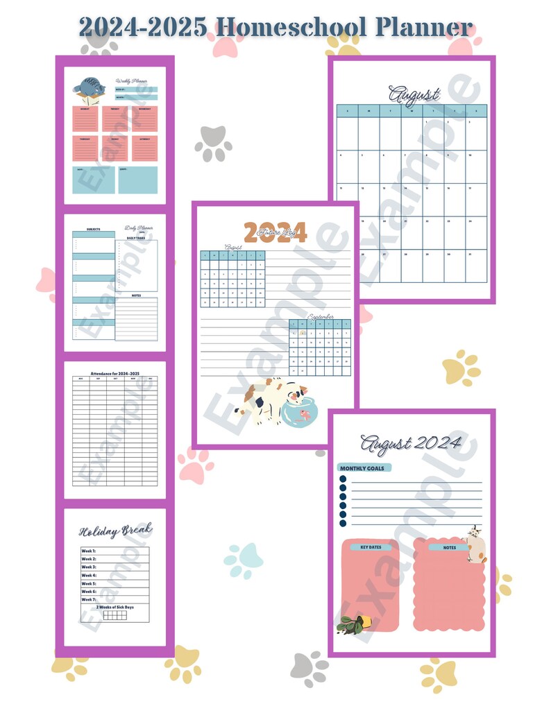 2024-2025 Homeschool Planner - Etsy