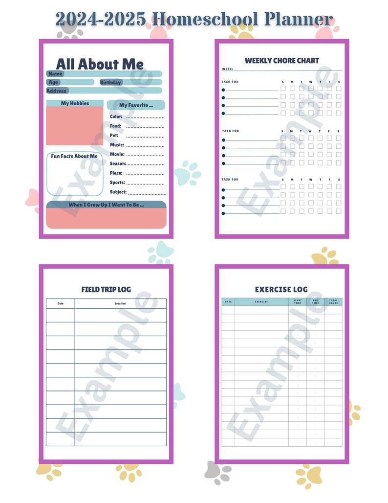 2024-2025 Homeschool Planner - Etsy