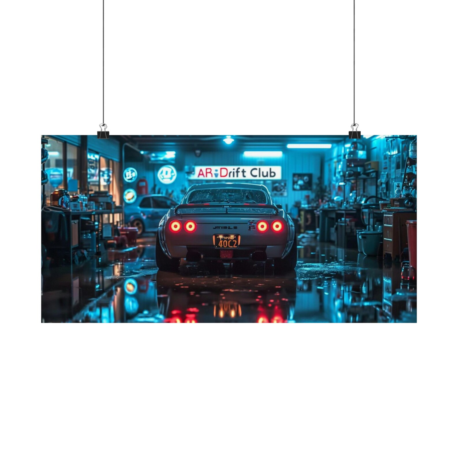 Drift Skyline JDM Poster Wall Banner Home Decor for Car Enthusiasts ...