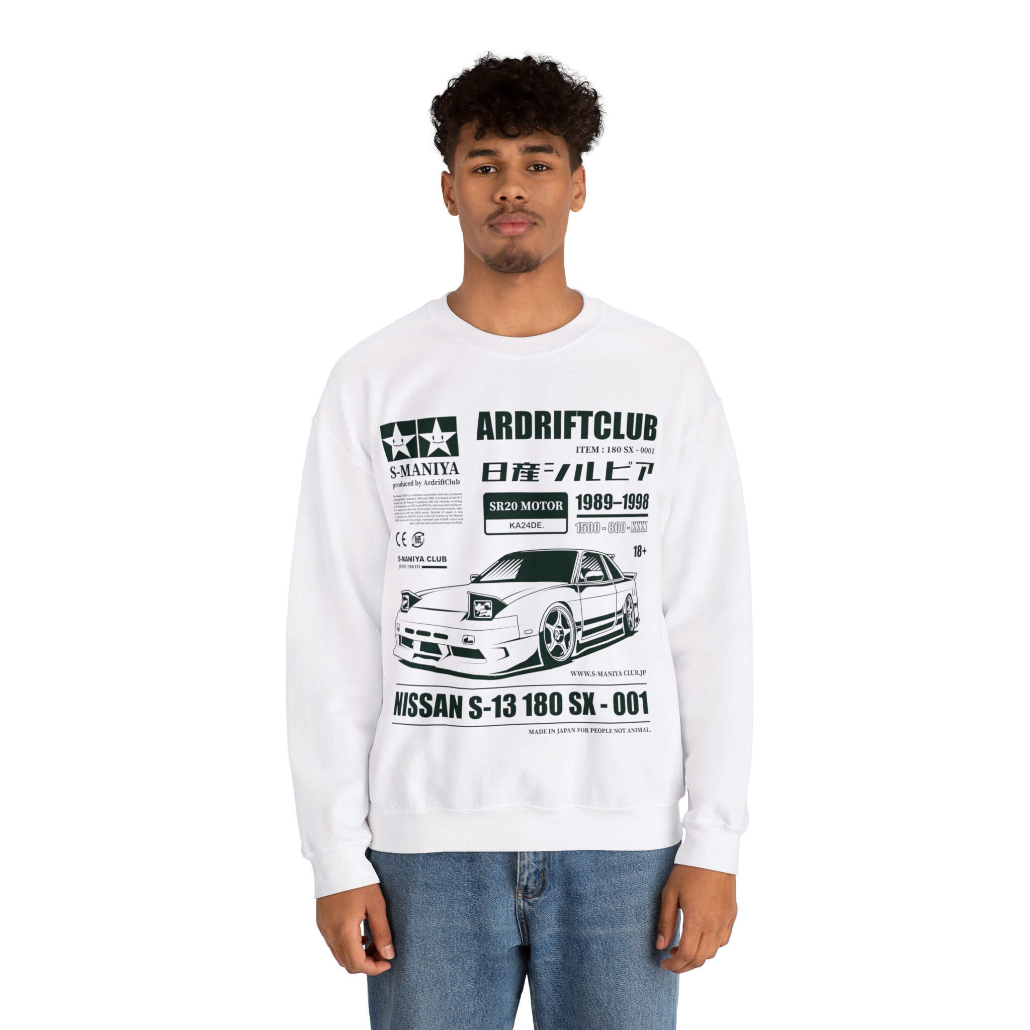 Nissan 180SX Crewneck Sweater-vintage Car Lover F1 Car Sweater japanese ...