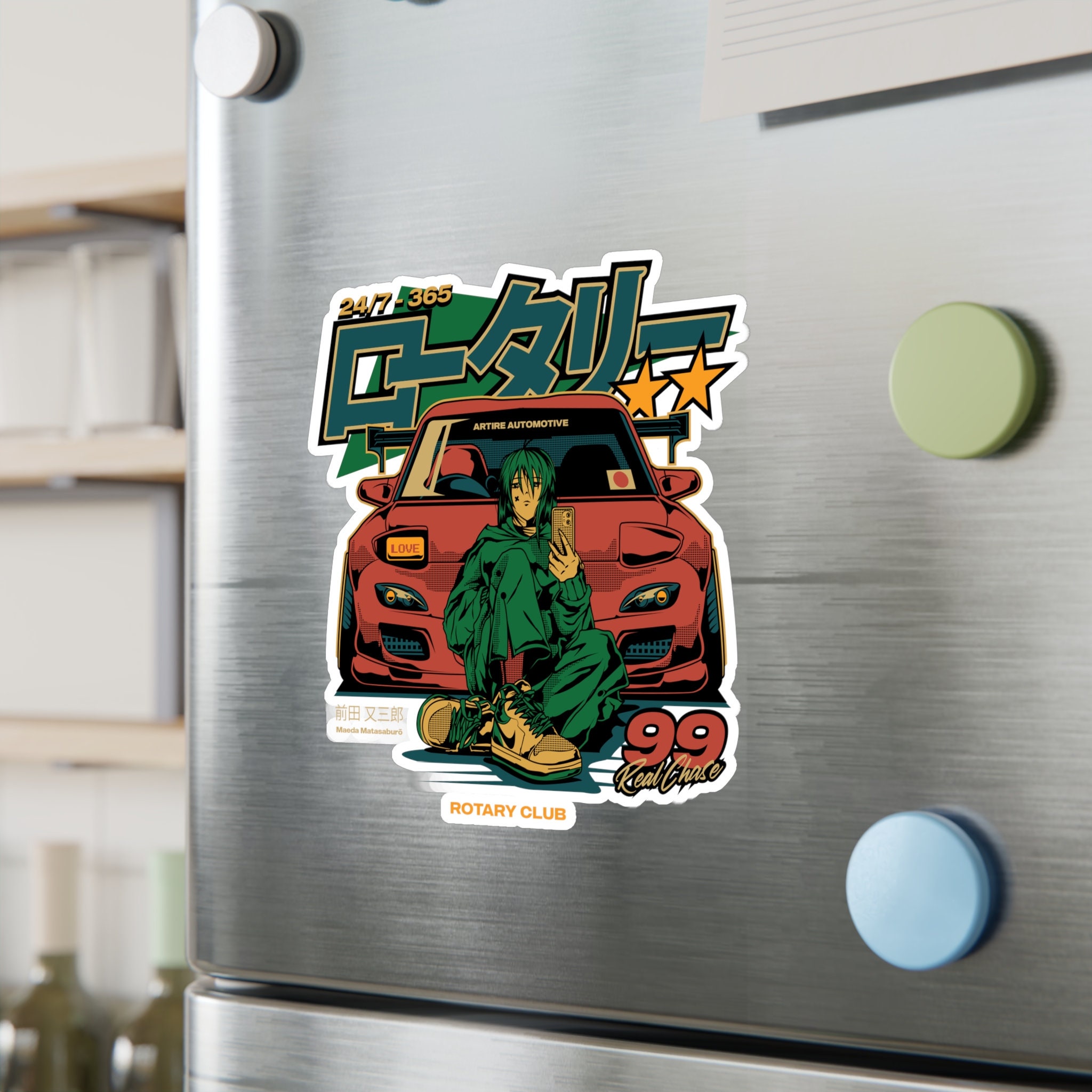 Rotary Club Car Decal, Anime Sticker, Rx7 Sticker, JDM, Gift for Him ...