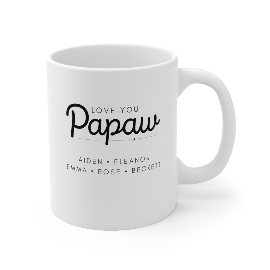 Papaw Gift, Grandpa Gift From Grandkids, Custom Papaw Mug, Custom ...