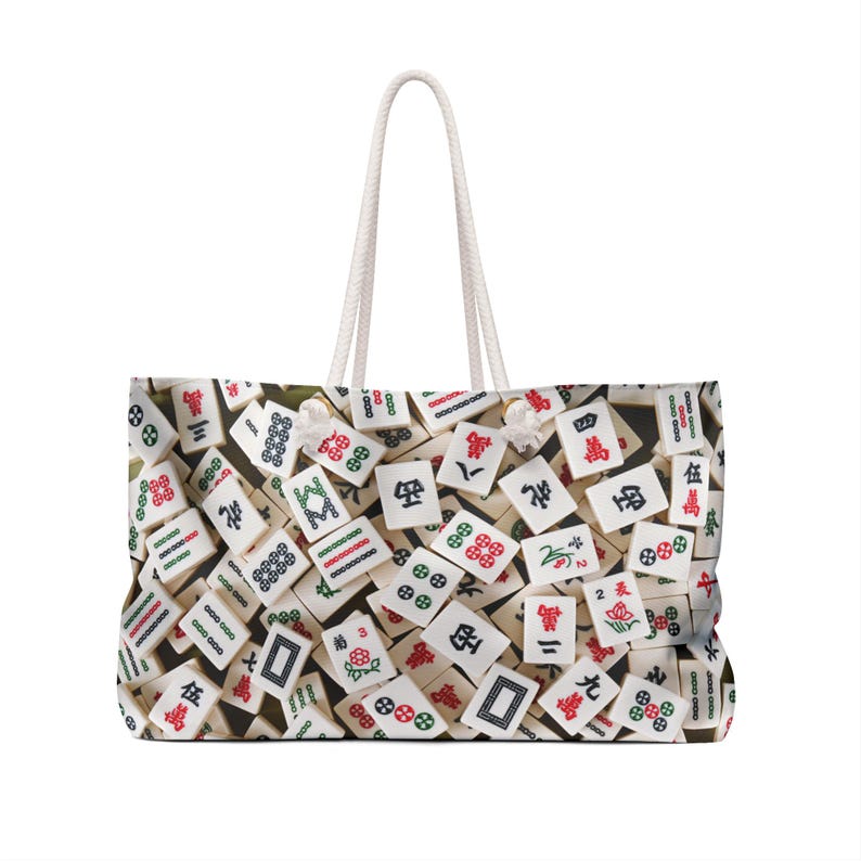 Mahjong Set Tote Bag, Mahjong Gift, Mah Jongg Tote Bag, Mahjong Tile ...