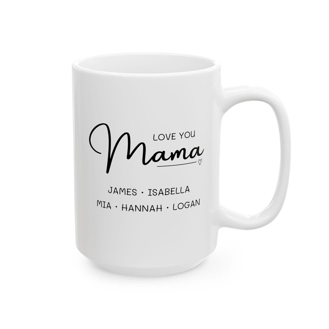 Mama Mug With Kids Names, Custom Mama Mug, Mother Mug With Names ...