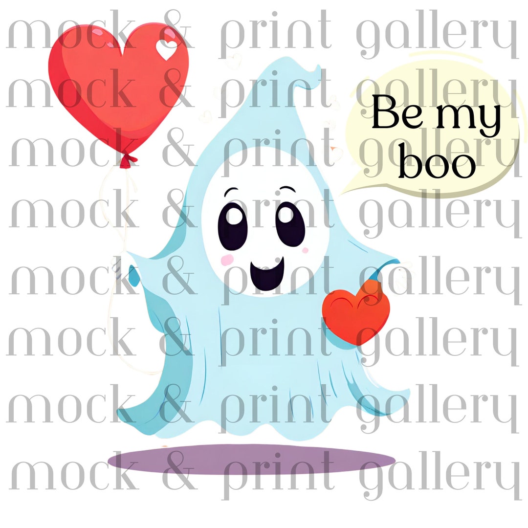 Valentine's Day Digital Files SVG PNG, Be My Boo Ghost Clipart, Funny ...
