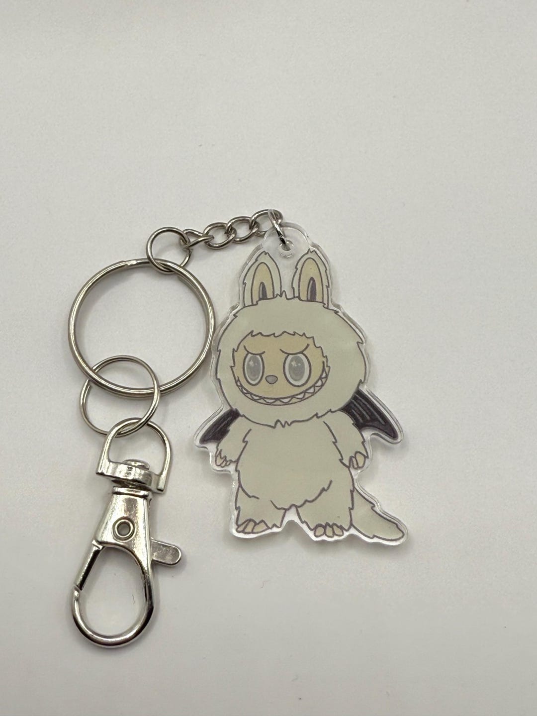 Labubu Zimomo Angle in Clouds Acrylic Keychain - Etsy