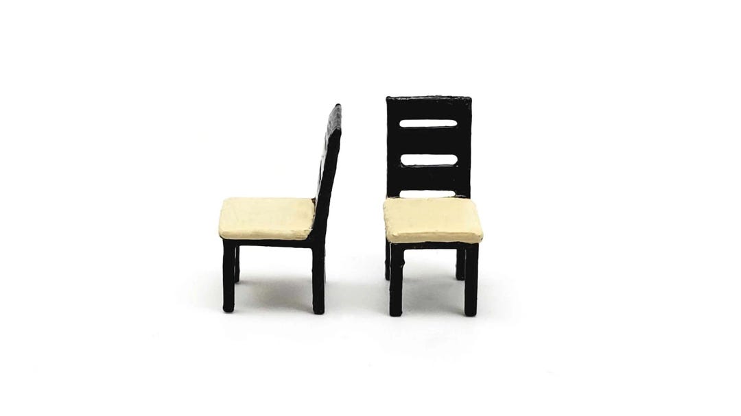 HO Scale Dining Chairs Set | Miniature Furniture - Etsy