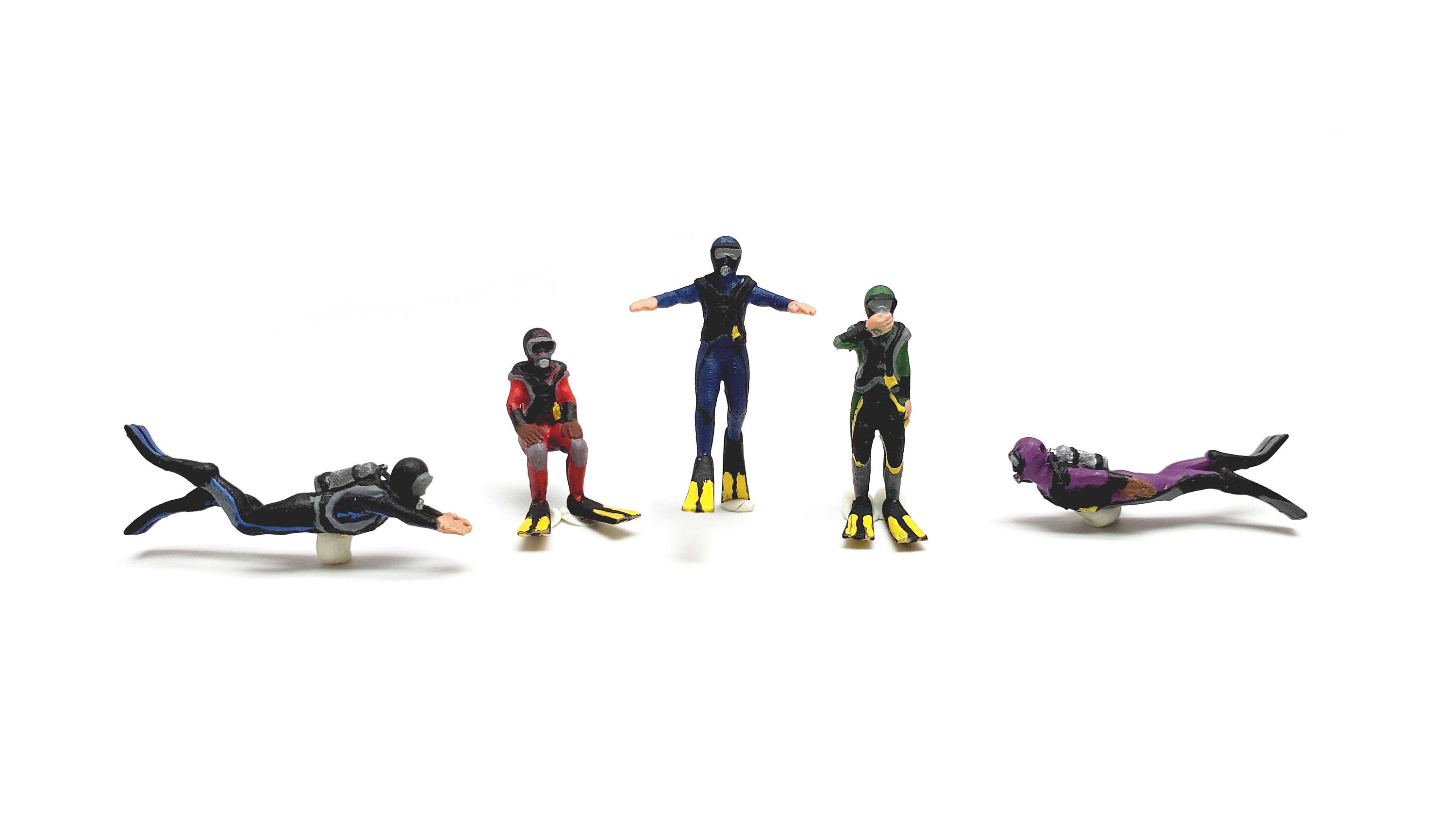 Miniature Scuba Divers, Unpainted - Etsy