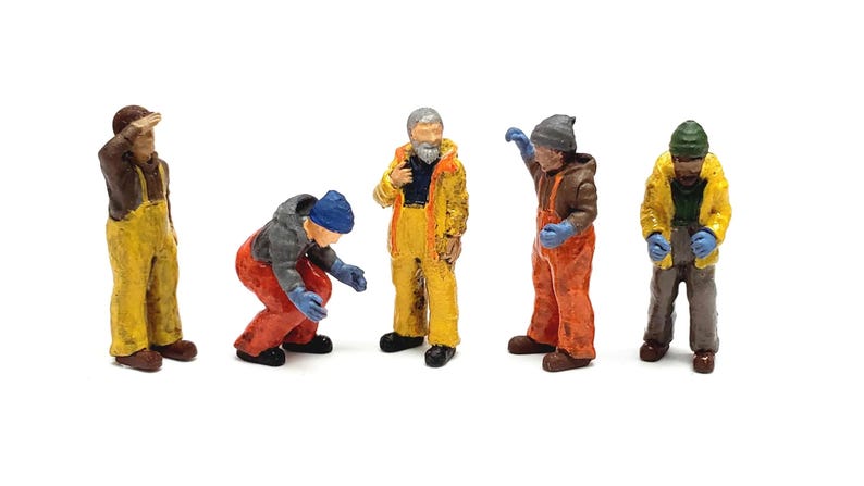 Fishermen Kit - HO Scale, N Scale | Model Train Figures - Etsy