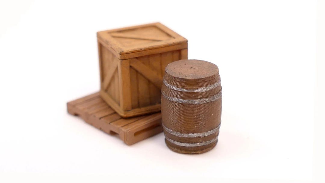 Whiskey Barrel - HO Scale, N Scale, Z Scale | Model Train Scenery - Etsy