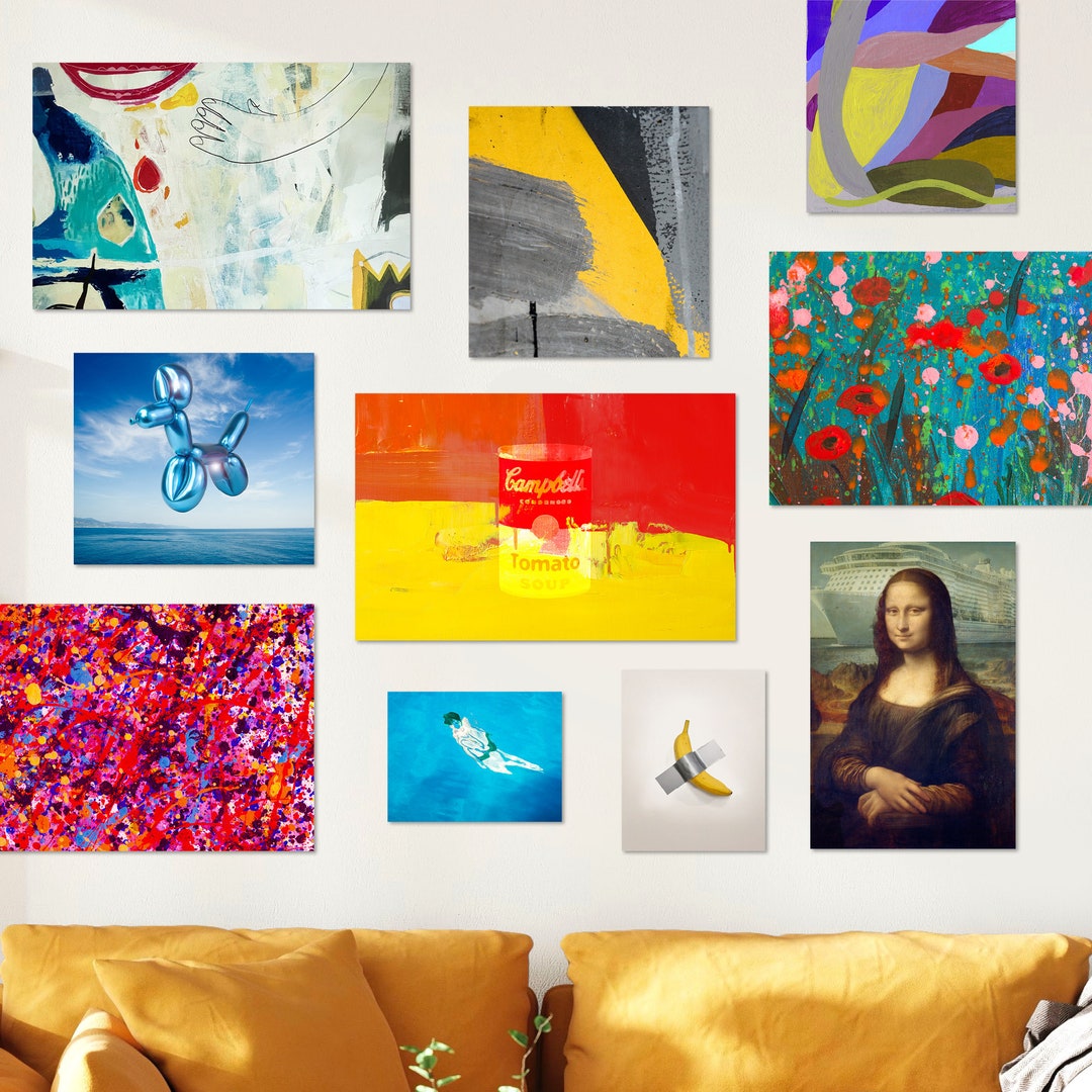 Digital Prints: Printable Modern Pop Art Set of 10 Vivid Color Prints ...