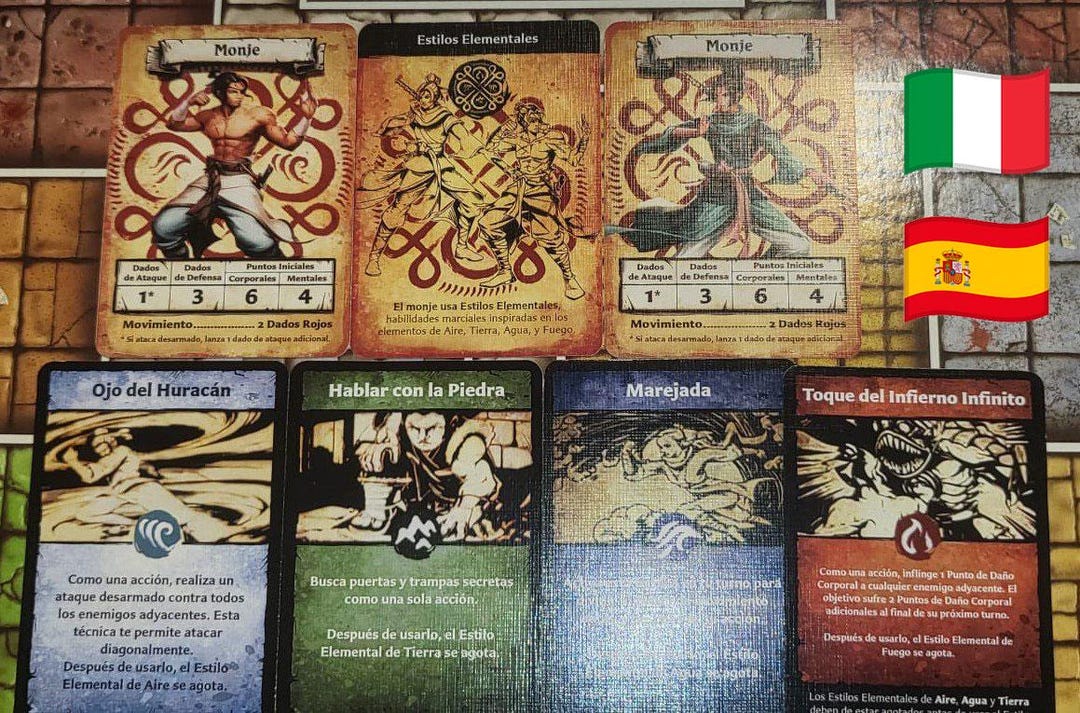 Cards in Spanish or Italian From the Monks, Path of the Wandering Monk ...