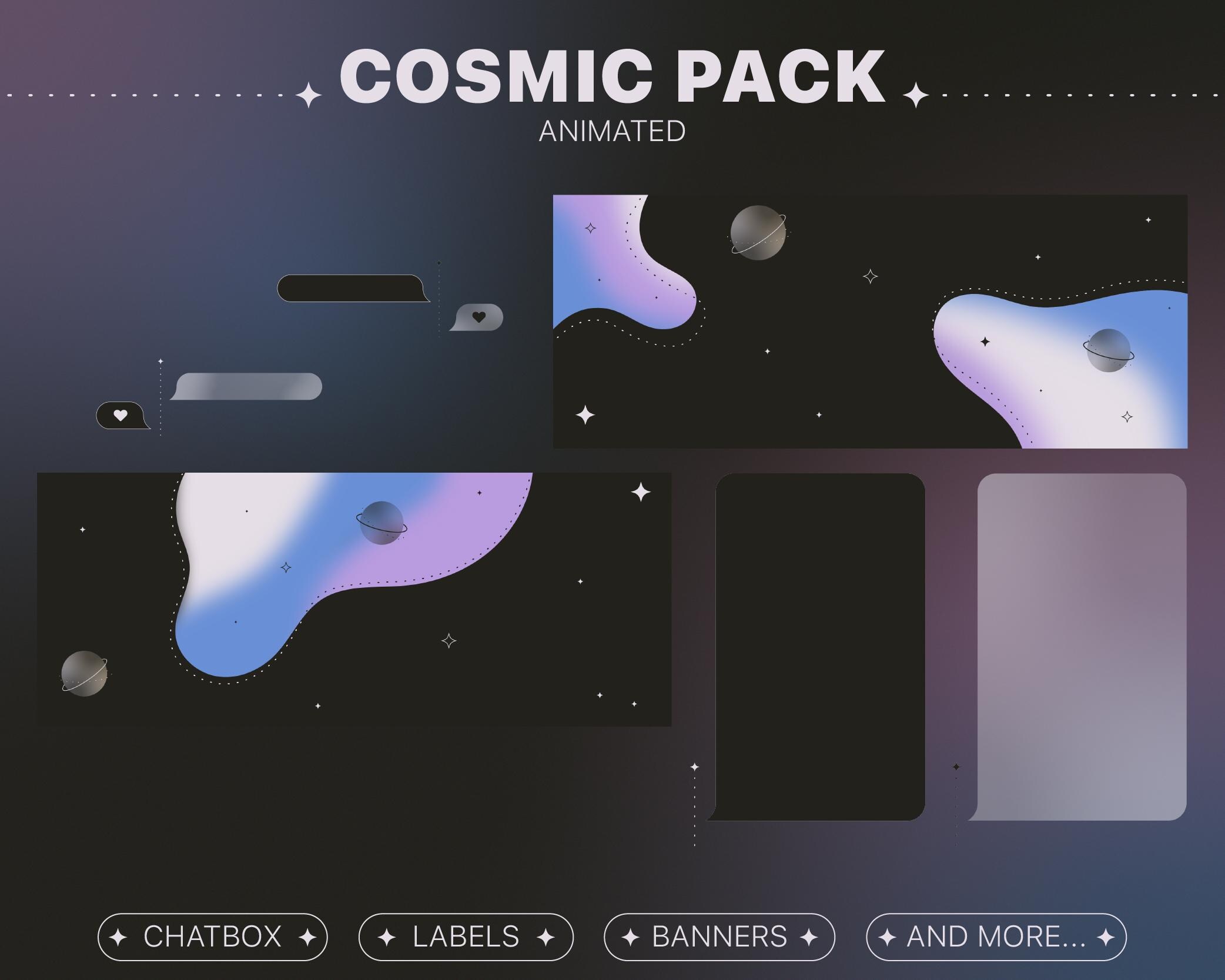 Cosmic Stream Pack | Animated Scenes | Space Aesthetic | Overlays ...