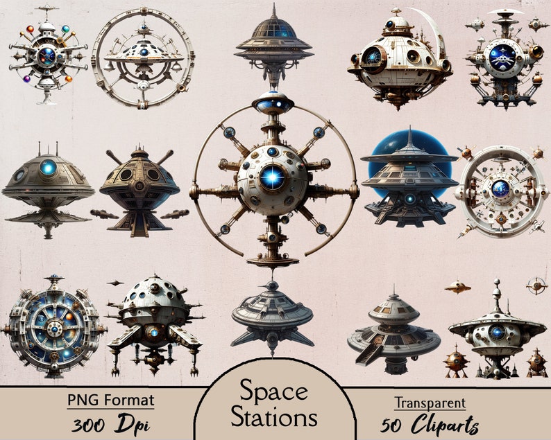 Space Stations, 50 PNG Cliparts, Space, Fantasy, Stations, Cliparts ...