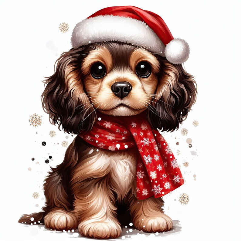 Beautiful Christmas Dogs , 28 High Quality Jpg Images 4096x4096 - Etsy