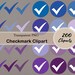 Checkmark Clipart, 100 Colors, 200 Cliparts, Rainbow Colors, School ...