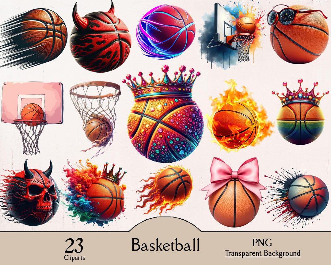 Basketball, 23 PNG Cliparts, Basketball With Crown, Basketball Clipart ...