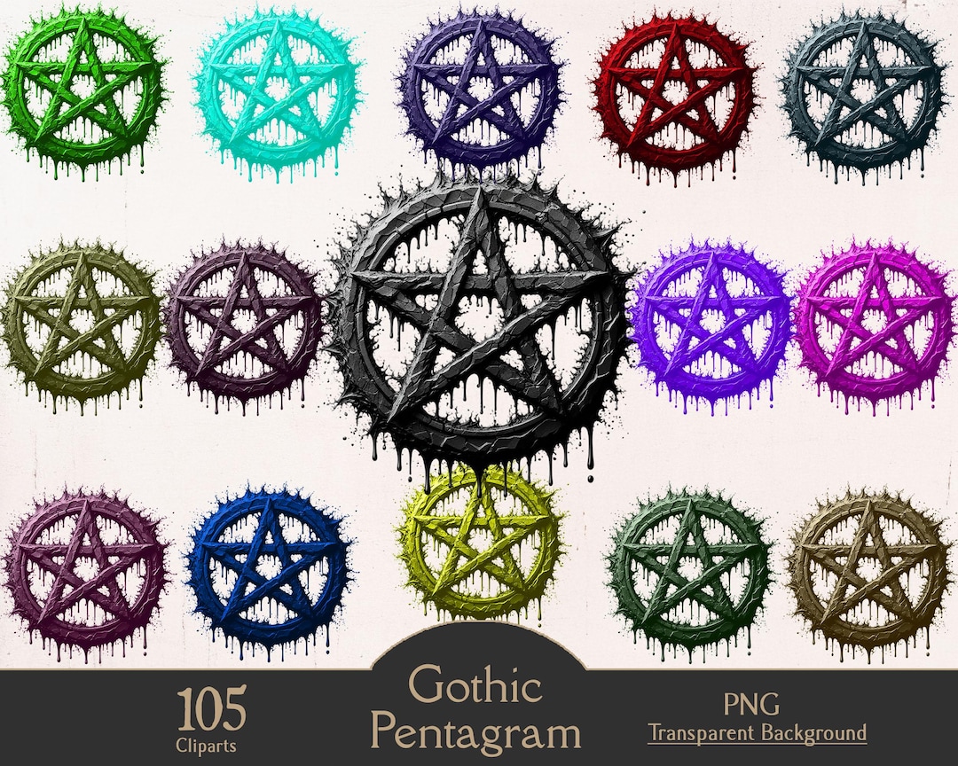 Gothic Pentagram, Gothic Pentacle, 105 PNG Cliparts, Gothic Clipart ...