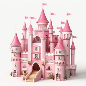 Whimsical Pink Castle , 16 Png , Clipart , Transparent , Fairy , Tale ...
