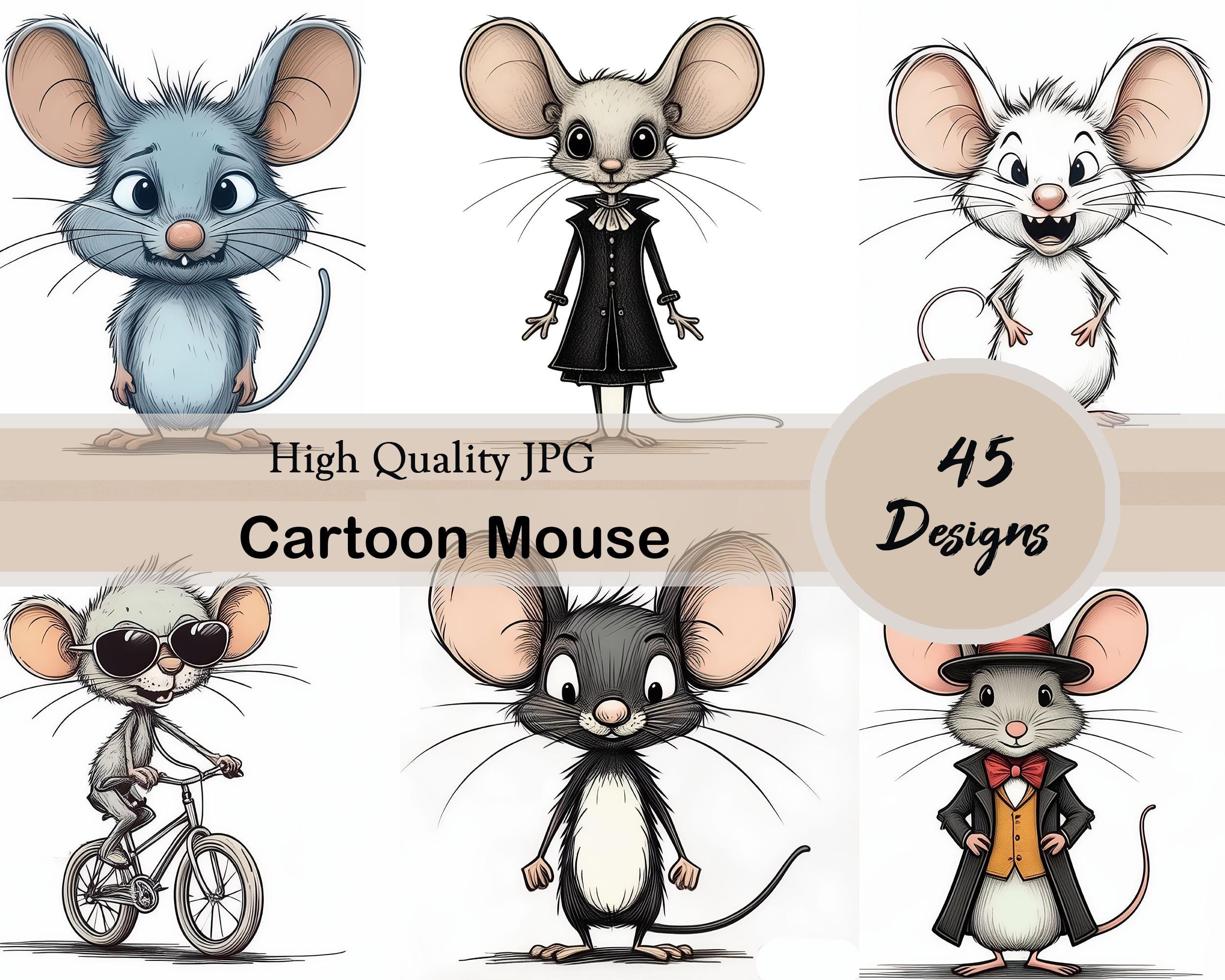 Cartoon Mouse, 45 JPG Images, Baby Room, Baby Shower, Crazy Mouse ...