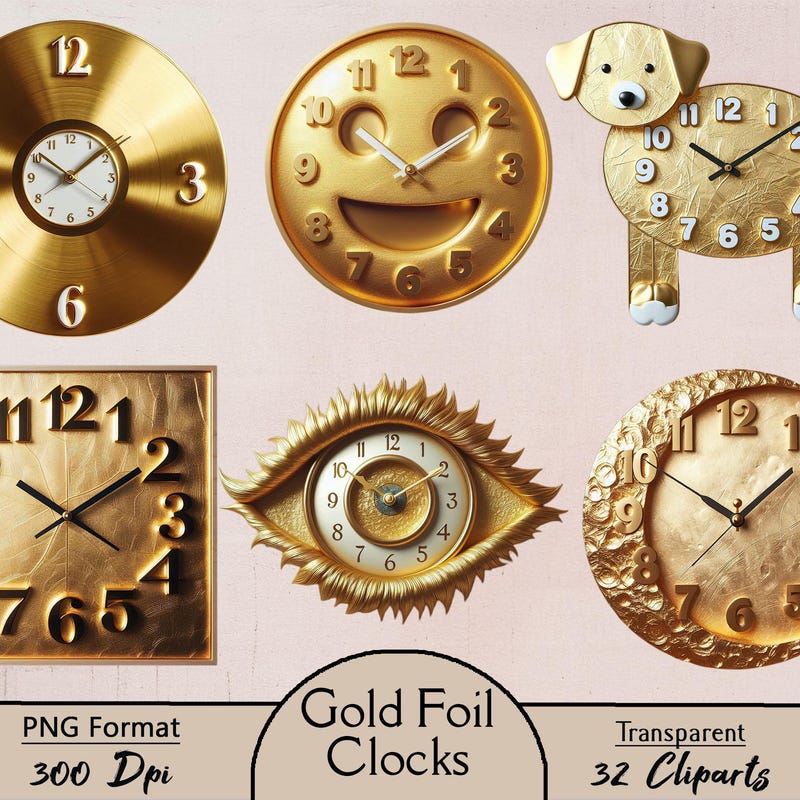 Gold Sun Clock - Etsy