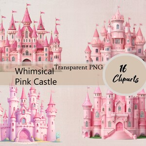 Whimsical Pink Castle , 16 Png , Clipart , Transparent , Fairy , Tale ...