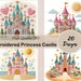 Embroidered Princess Castle, 20 JPG Images, Embroidery, Castle, Kingdom ...