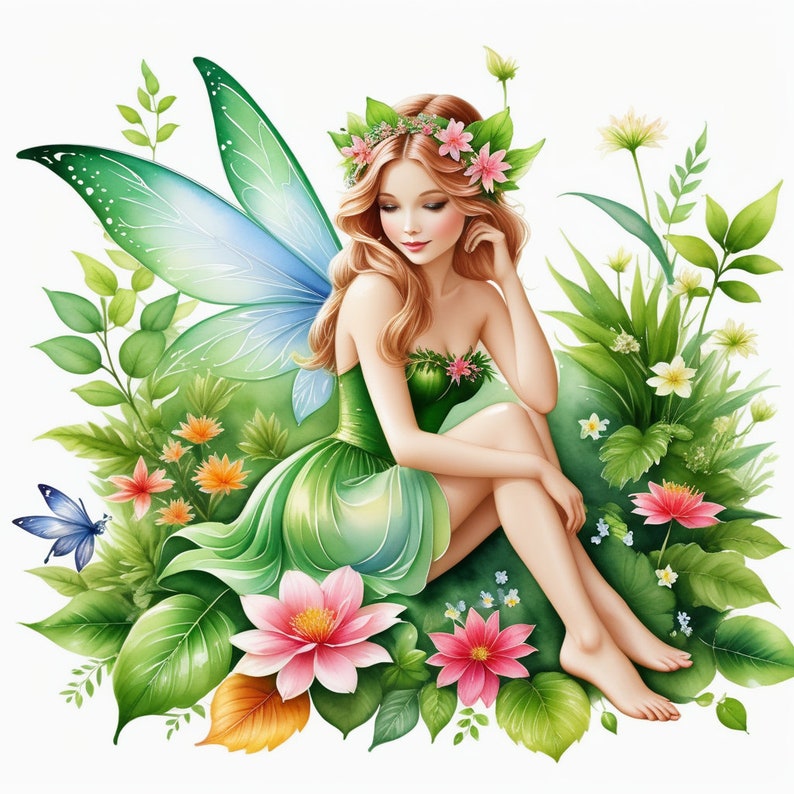 Enchanted Fairies, 26 High Quality, Jpg Images, Fantasy, Fairy, Tale, Digital, Download, Clipart ...
