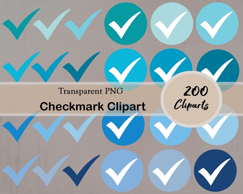 Checkmark Clipart, 100 Colors, 200 Cliparts, Rainbow Colors, School ...