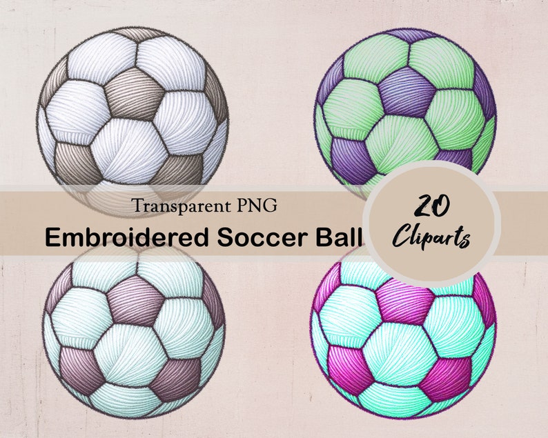 Embroidered Soccer Ball, 20 PNG Cliparts, Embroidery, Clipart, Soccer ...
