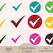 Checkmark Clipart, 100 Colors, 200 Cliparts, Rainbow Colors, School ...