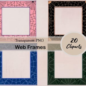 Web Frames, 20 PNG Cliparts, Overlay, Spider, Web, Frame, Digital ...