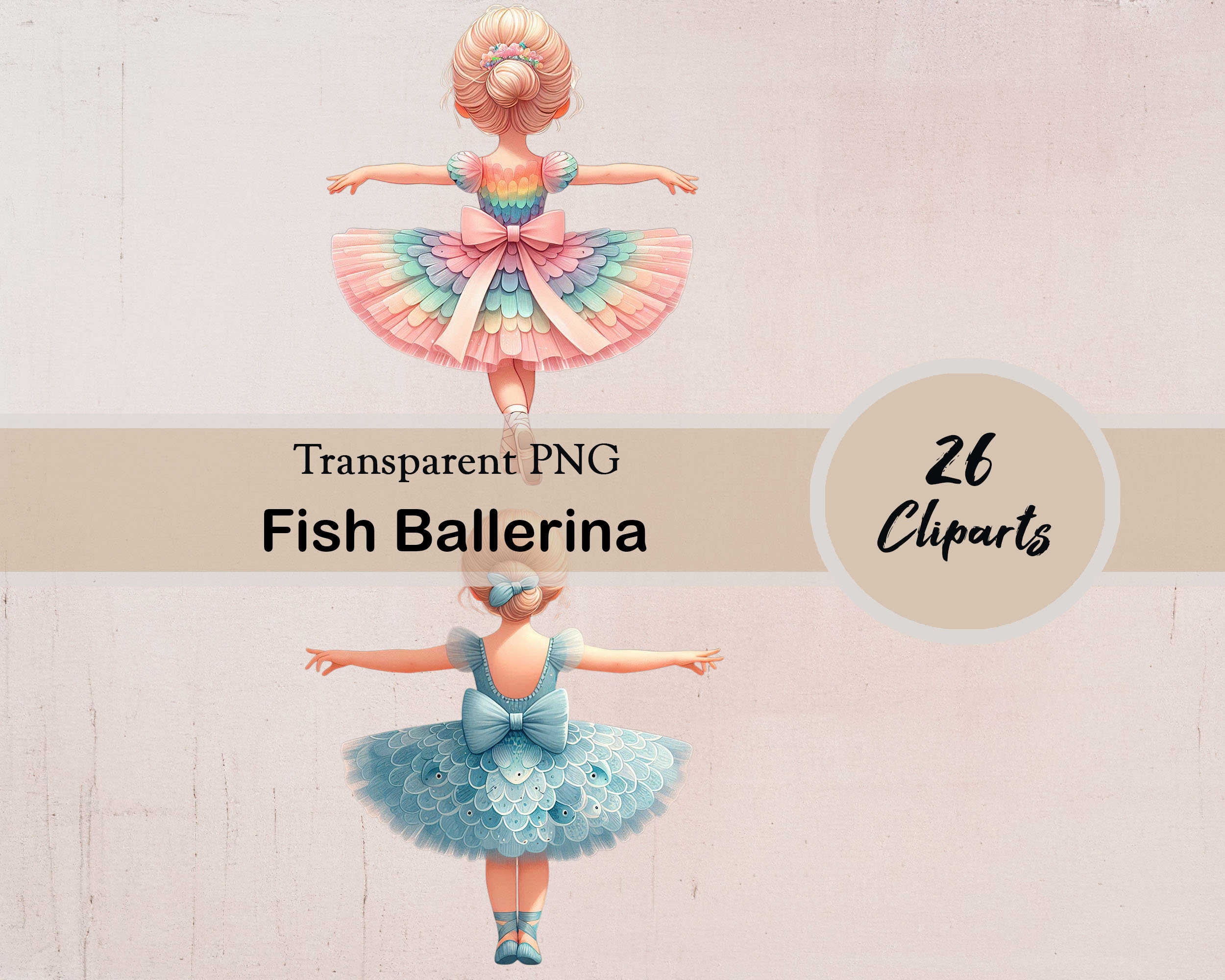 Fish Ballerina, 26 PNG Cliparts, Ballerina, Girl, Digital, Clipart ...