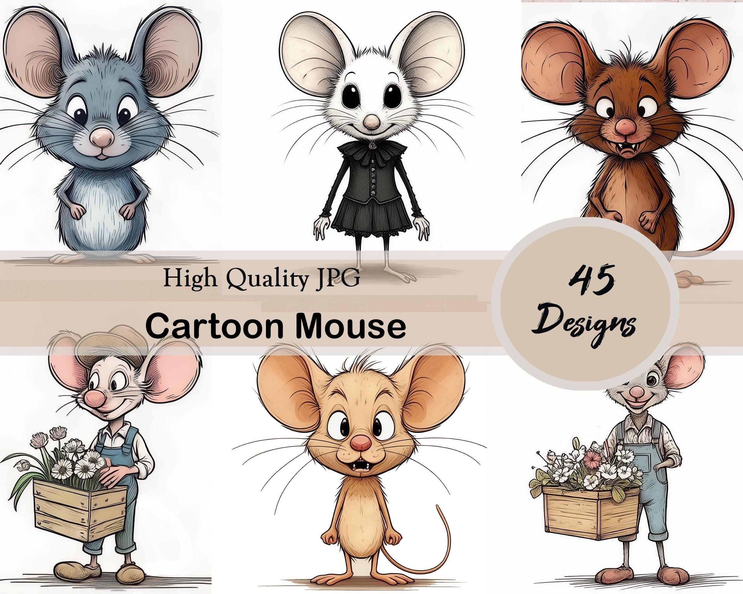 Cartoon Mouse, 45 JPG Images, Baby Room, Baby Shower, Crazy Mouse ...