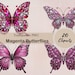 Magenta Sparkling Butterfly, Purple Glitter Butterfly, 20 PNG Cliparts ...