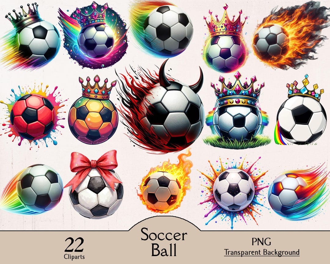 Soccer Ball Clipart, 22 PNG Cliparts, Vibrant Soccer Ball, Fottball ...