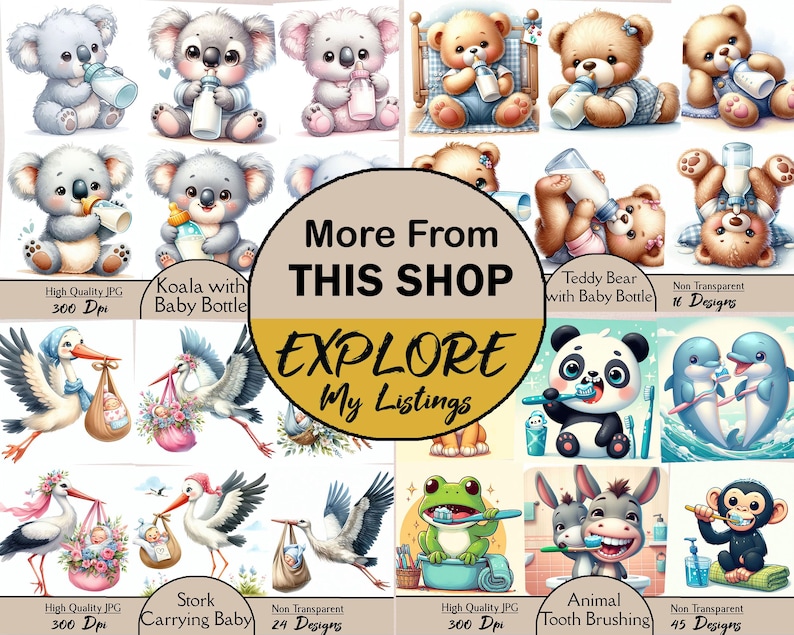 Cartoon Road Trip, 16 JPG Images, Clipart, Nursery, Baby Room, Baby ...