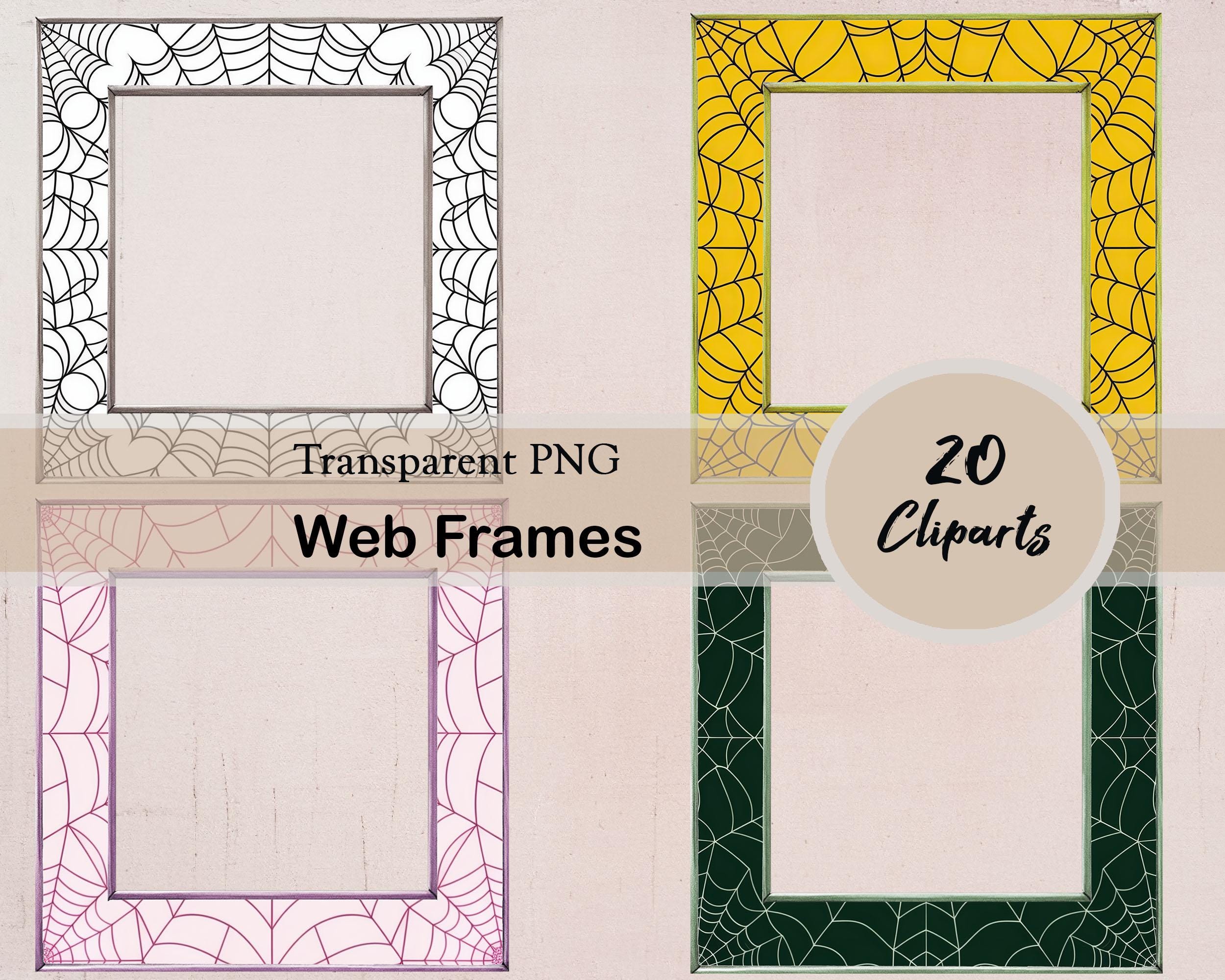 Web Frames, 20 PNG Cliparts, Overlay, Spider, Web, Frame, Digital ...