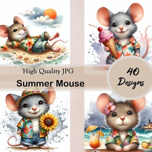 Summer Mouse, 40 JPG Images, Tropical Mouse, Hawaiian Mouse, Digital ...