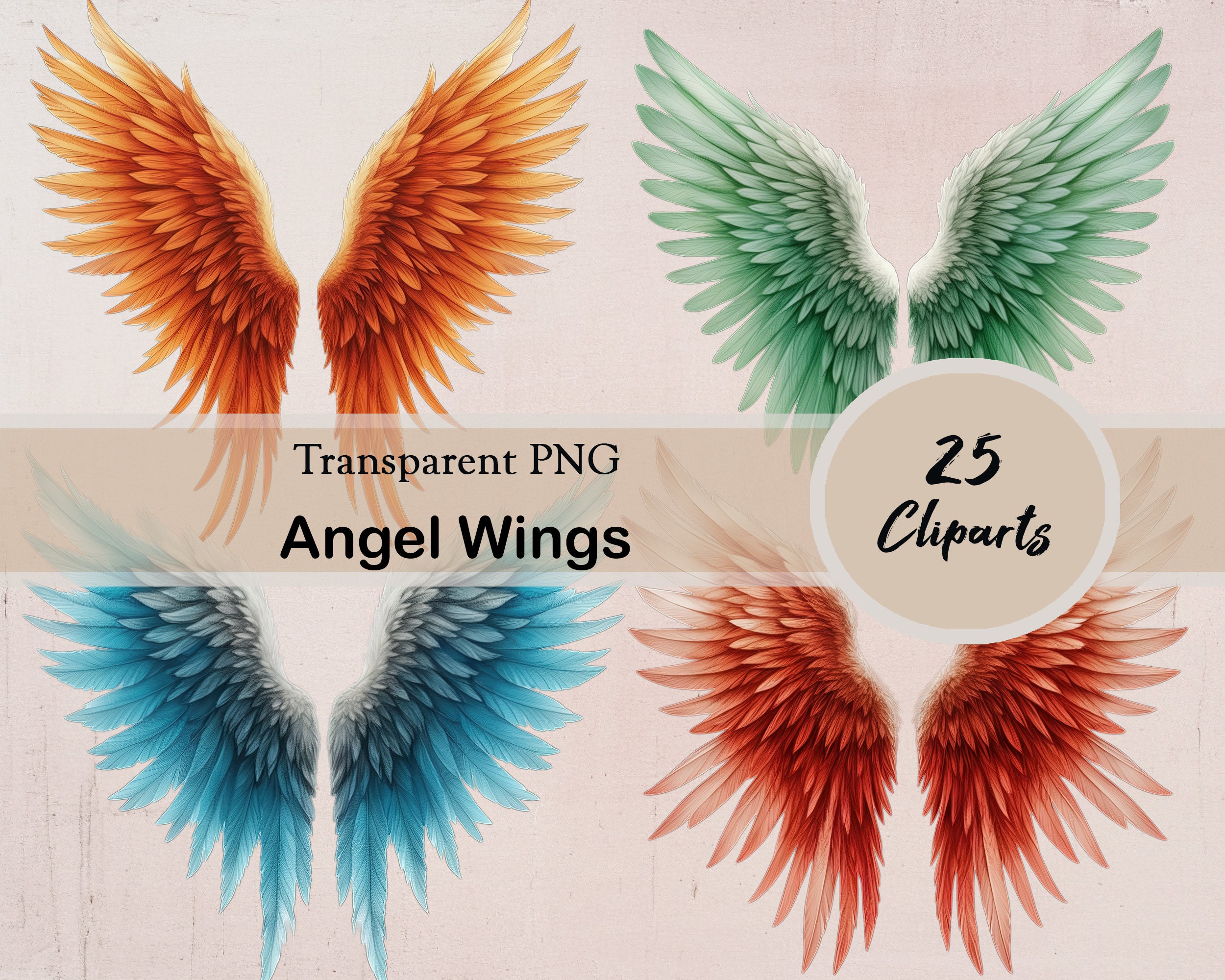 Angel Wings ,25 PNG Cliparts, Halo Clipart, Heaven, Wings, Fairy Wings ...