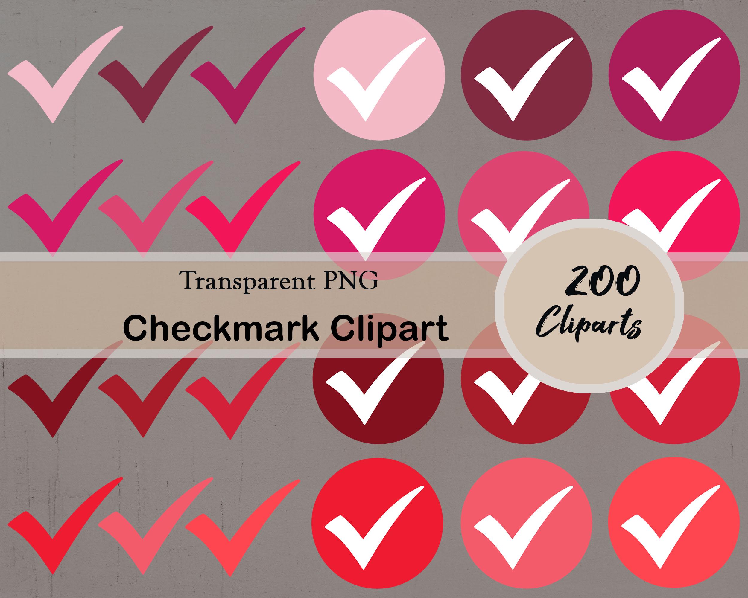 Checkmark Clipart, 100 Colors, 200 Cliparts, Rainbow Colors, School ...