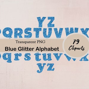 Blue Glitter Alphabet, 79 PNG Cliparts, Glitter Alphabet, Numbers ...