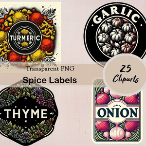 Spice Labels, 25 PNG Cliparts, Spice, Spicy, Label, Digital, Download ...
