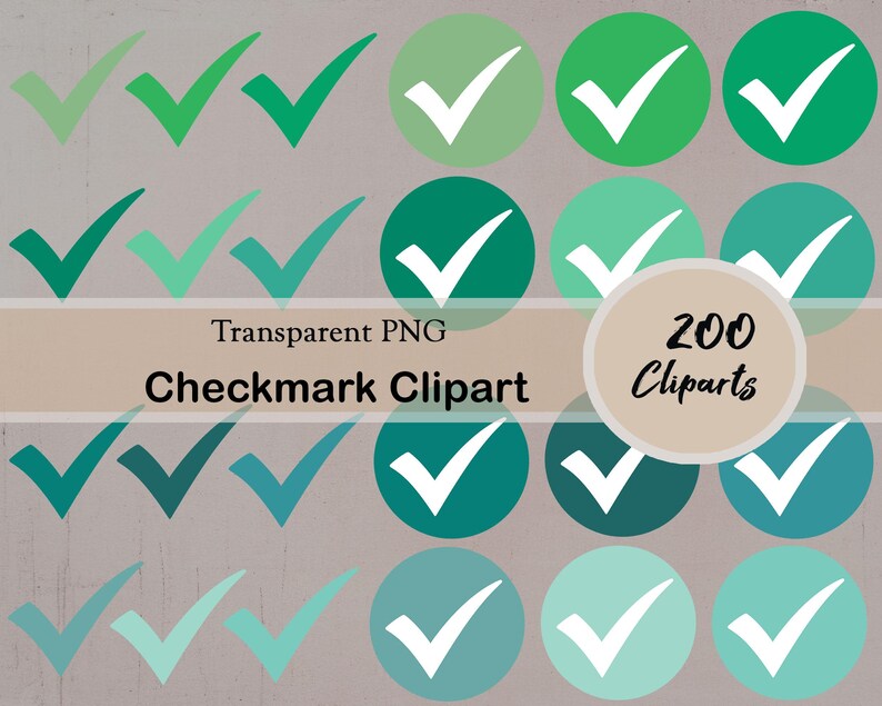 Checkmark Clipart, 100 Colors, 200 Cliparts, Rainbow Colors, School ...