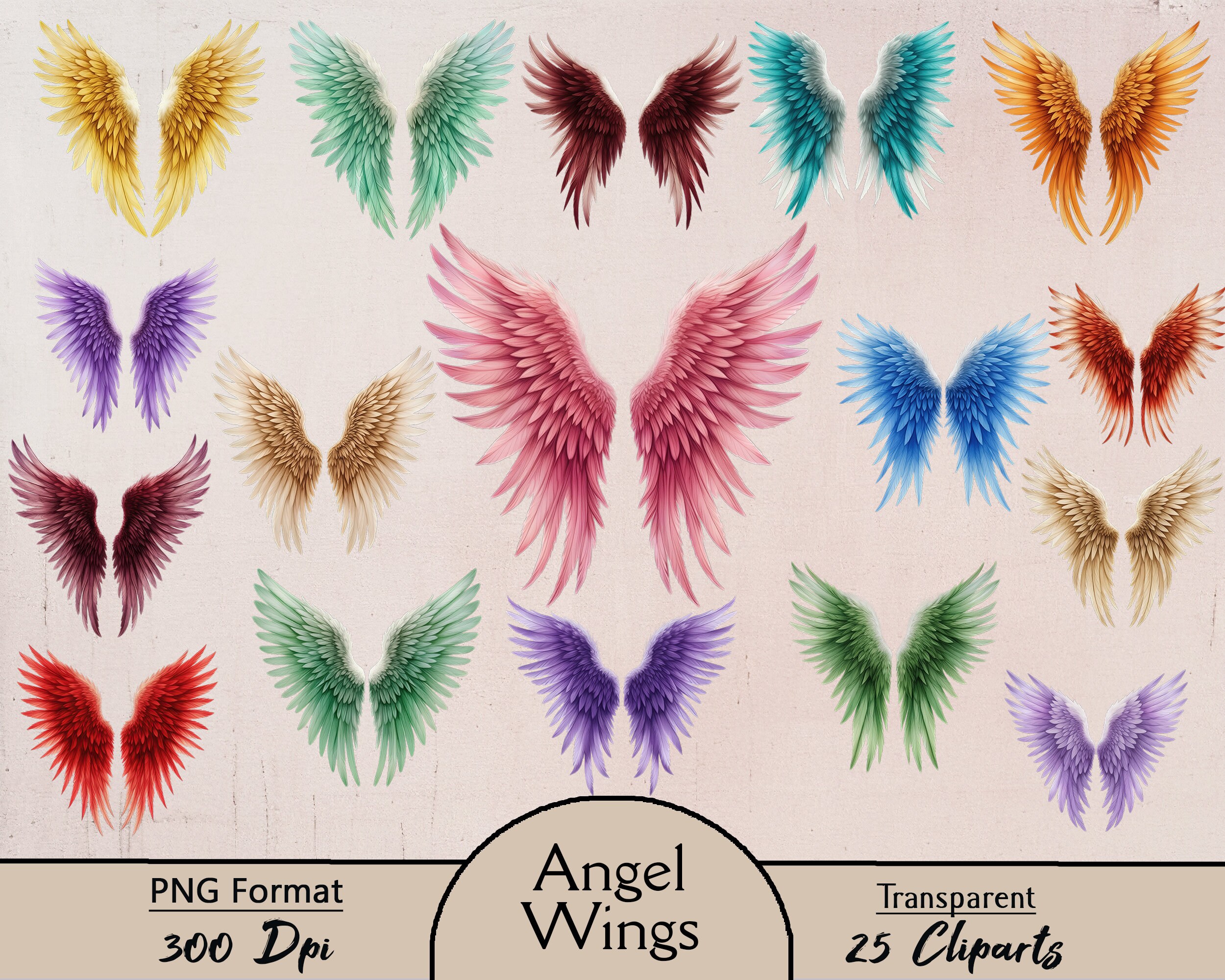 Angel Wings ,25 PNG Cliparts, Halo Clipart, Heaven, Wings, Fairy Wings ...