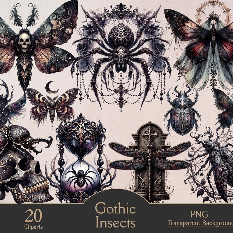 Dragonfly Gothic Png - Etsy UK