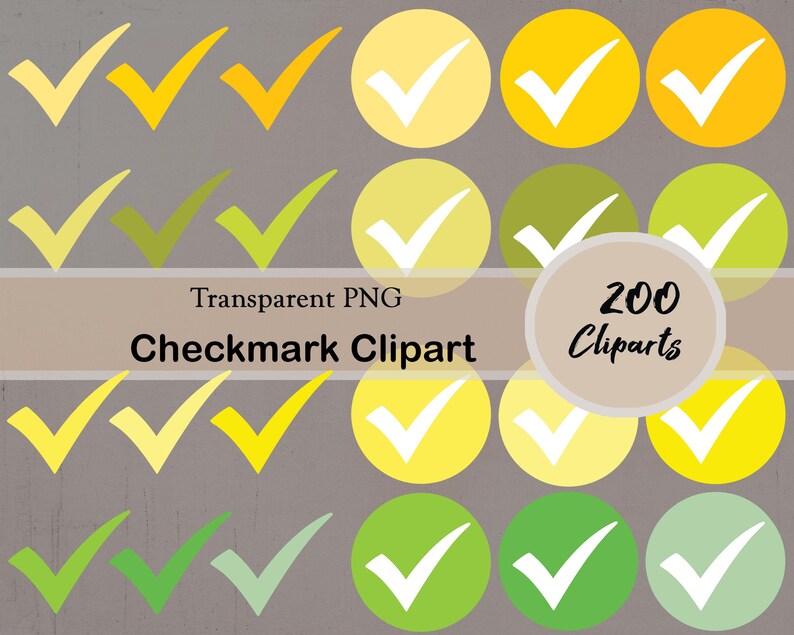 Checkmark Clipart, 100 Colors, 200 Cliparts, Rainbow Colors, School ...